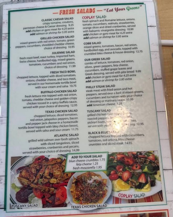 Menu Coplay Eatery — Find Local Favorites and Breakfast in Coplay, Pa