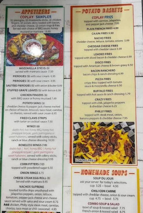 Menu Coplay Eatery — Find Local Favorites and Breakfast in Coplay, Pa